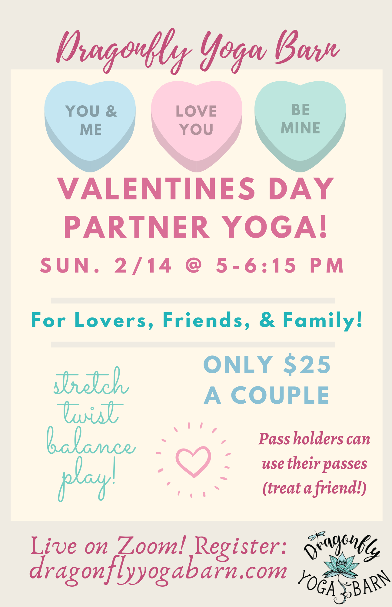 Valentines Partner Yoga – Dragonfly Yoga Barn, Studio & Retreat